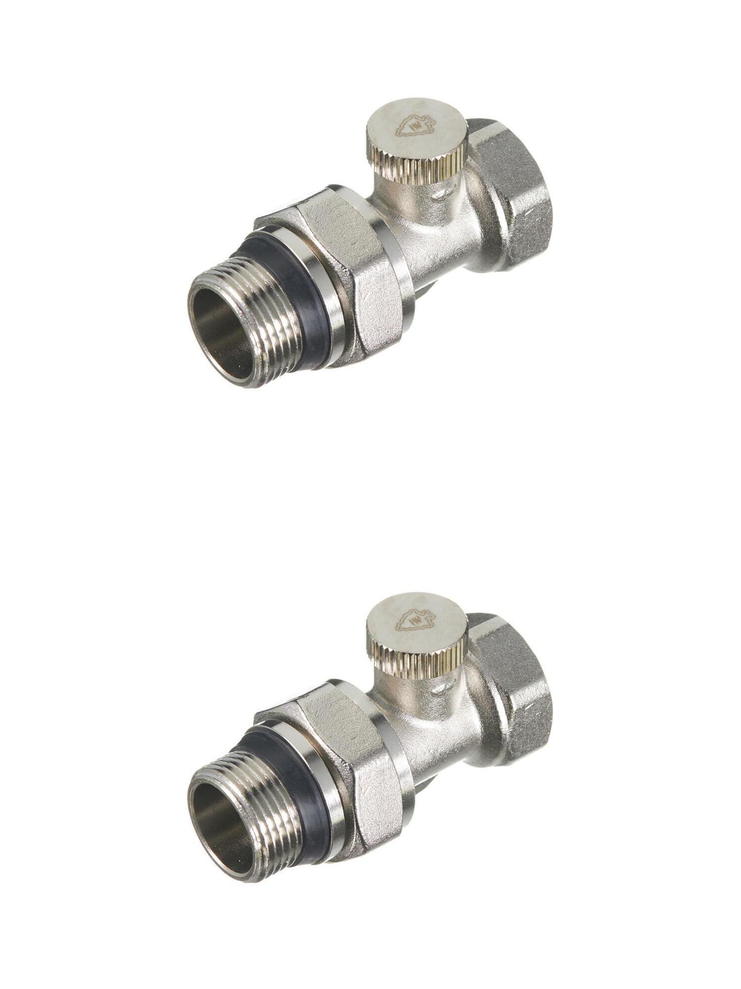 Клапан запорный 3/4 НР(ш) х 3/4 ВР(г) для радиатора (215033) (2 шт.)