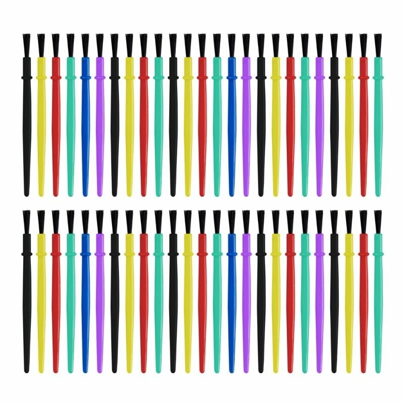 50 шт, маленькие кисточки "сделай сам", малярные кисти (случайное смешивание цветов)-8 смешанных цветов