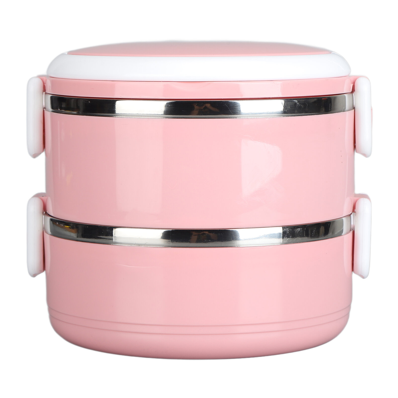 Тепловая коробка для ланч Стехлируемая горячая пища изолированная коробка 304 Круглая ланч -коробка из нержавеющей стали.