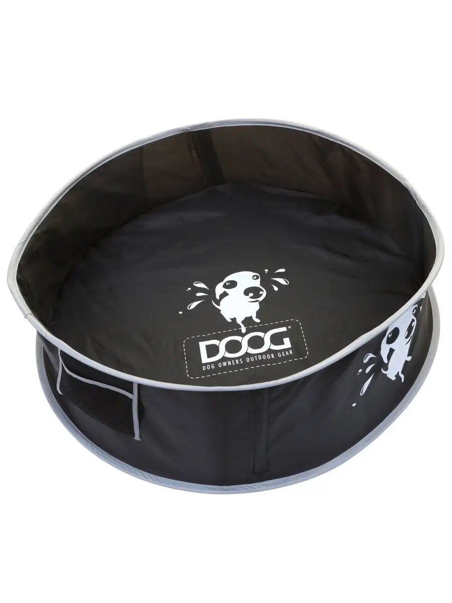 Бассейн для собак, черный, L, 122х122х30см