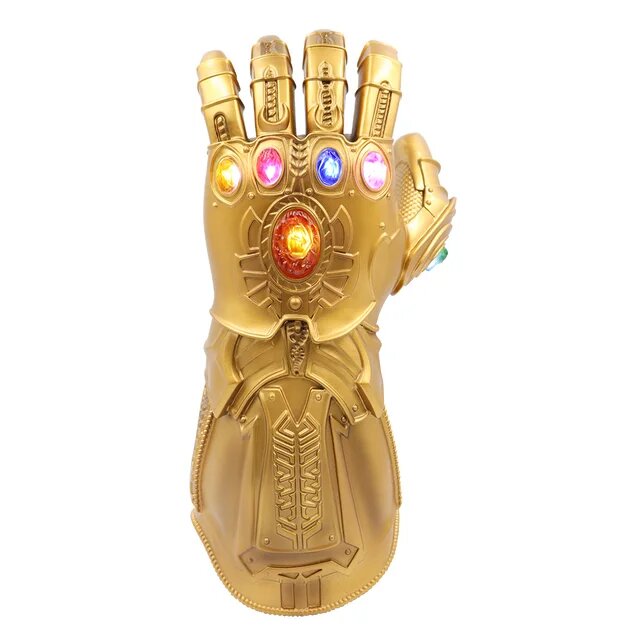 Светодиодная перчатка бесконечности Cos Infinity War Infinity Gauntlet, перчатки Таноса, фигурка, косплей, супергерой, Железный человек, детский костюм для вечеринки, игрушка в подарок,
