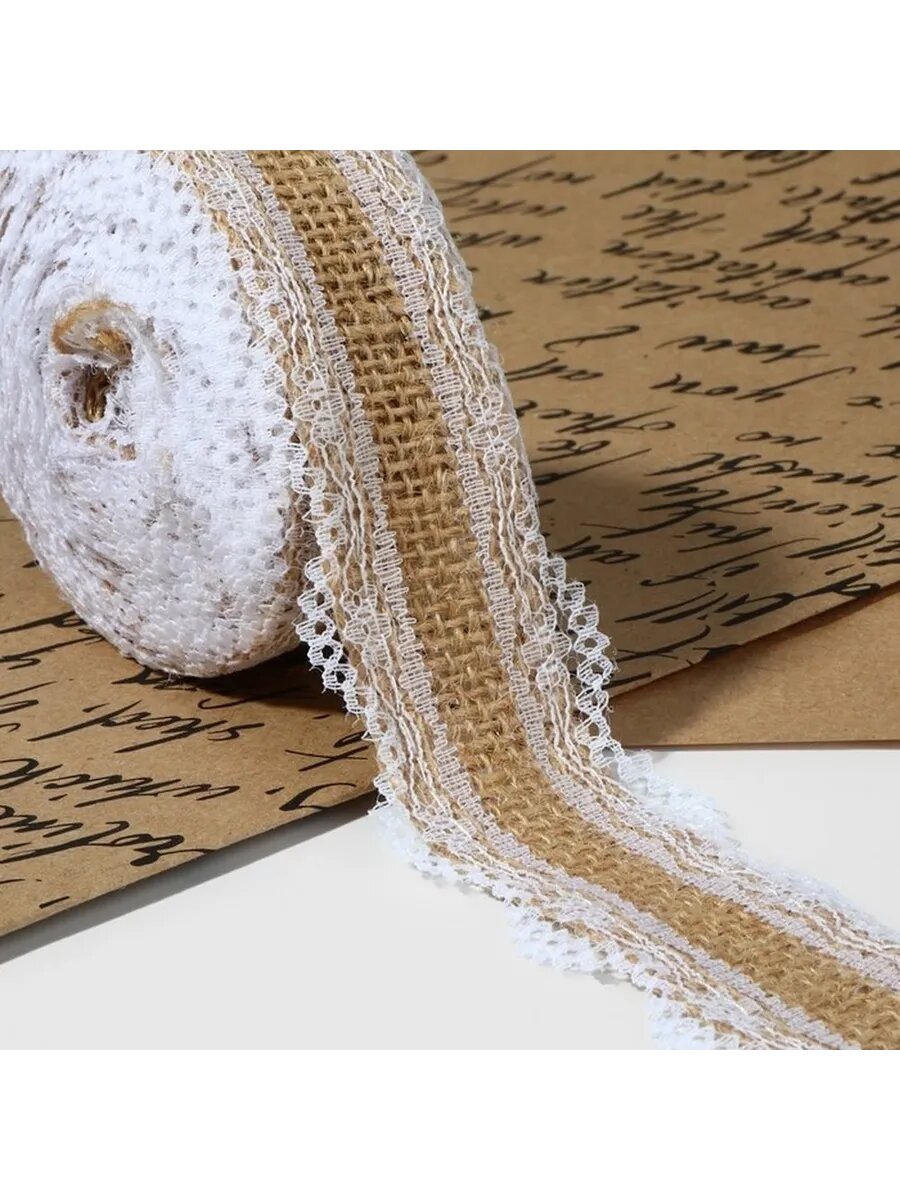 Декоративная джутовая лента для творчества