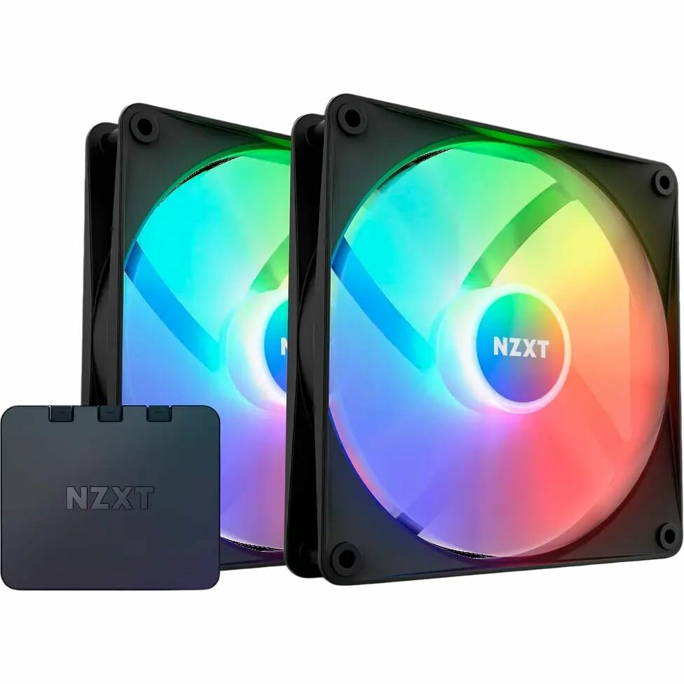 Кулер для корпуса ПК NZXT F140 RGB Core Twin Pack RF-C14DF-B1 Black, 2pcs