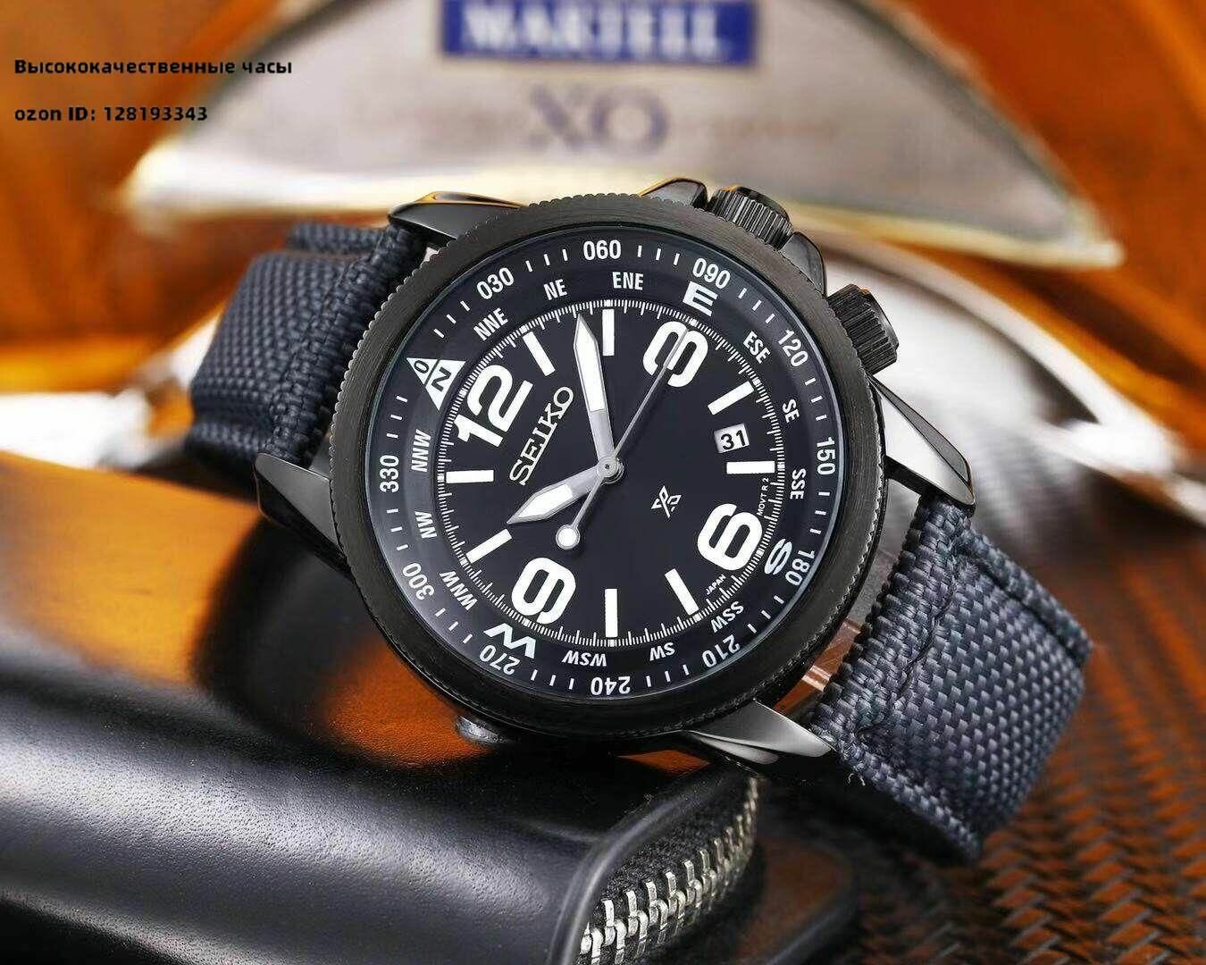 Высококачественные спортивные часы Japan Seiko с водонепроницаемым светящимся хронографом