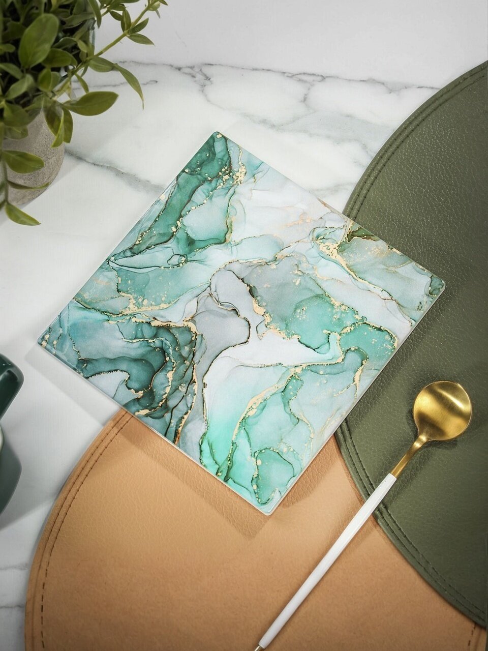 Подставка под горячее, керамика, квадратная, 16 см, Y4-8395