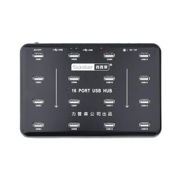 2022.16 портов USB 2.0 Hub Bluk USB Дубликатор для 16 TF SD Card Reader U-disk Data Test Batch Copy с адаптером питания 5 В 3 А, EU Plug