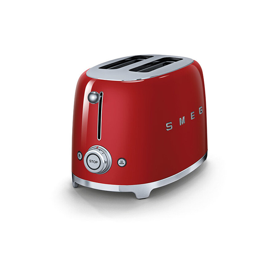 Тостер на 2 ломтика Smeg TSF01RDEU, 950 Вт, красный