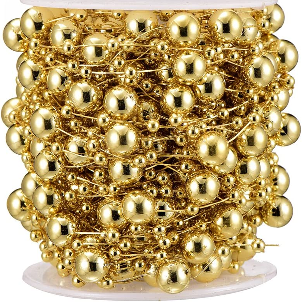 Рулонные жемчужины, бусины, гирлянды для вечеринок, свадебные украшения, свадебные букеты, поделки, украшения (Рождество)