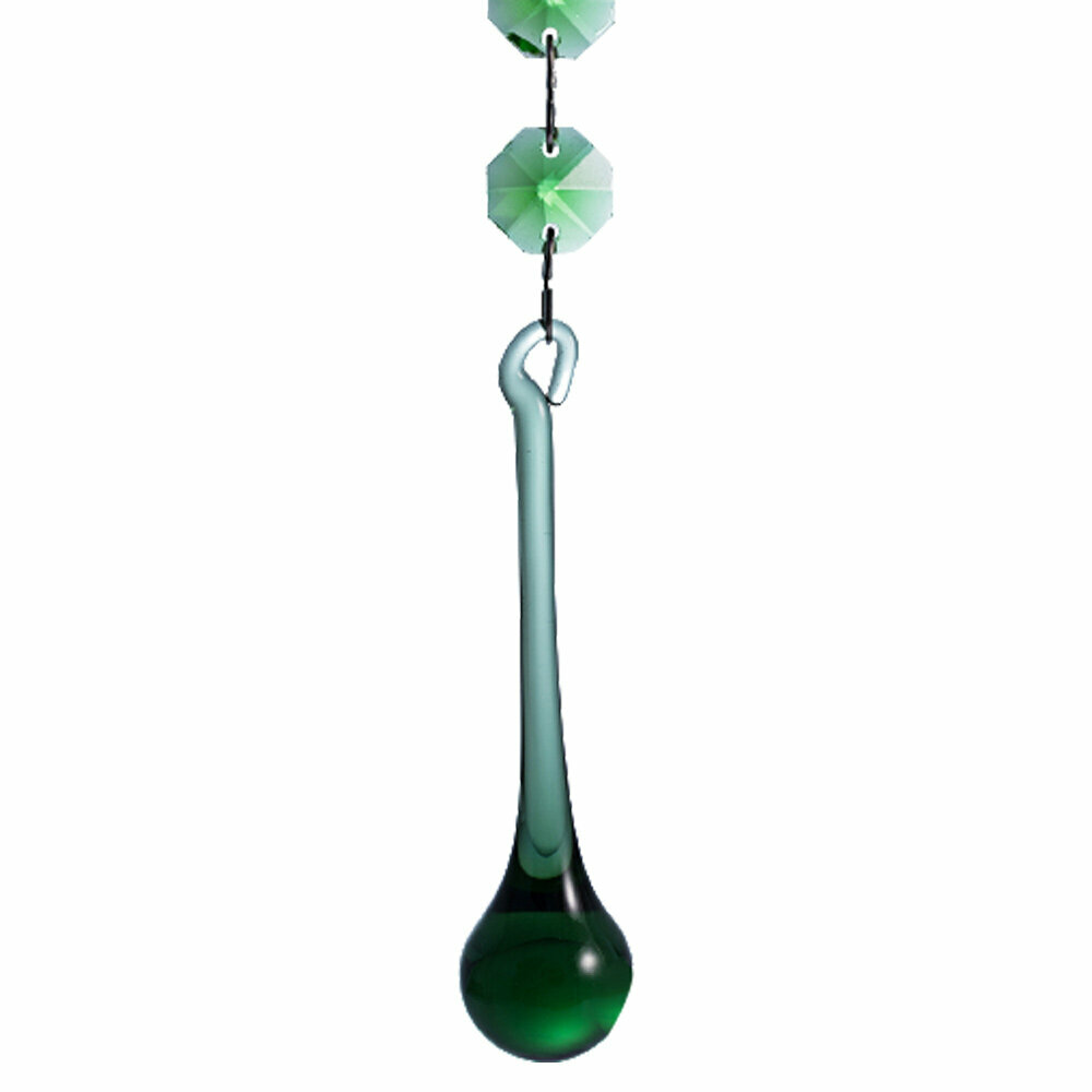 10шт Хрустальная Капля Дождя с Восьмиугольными Бусинами Призмы Люстры