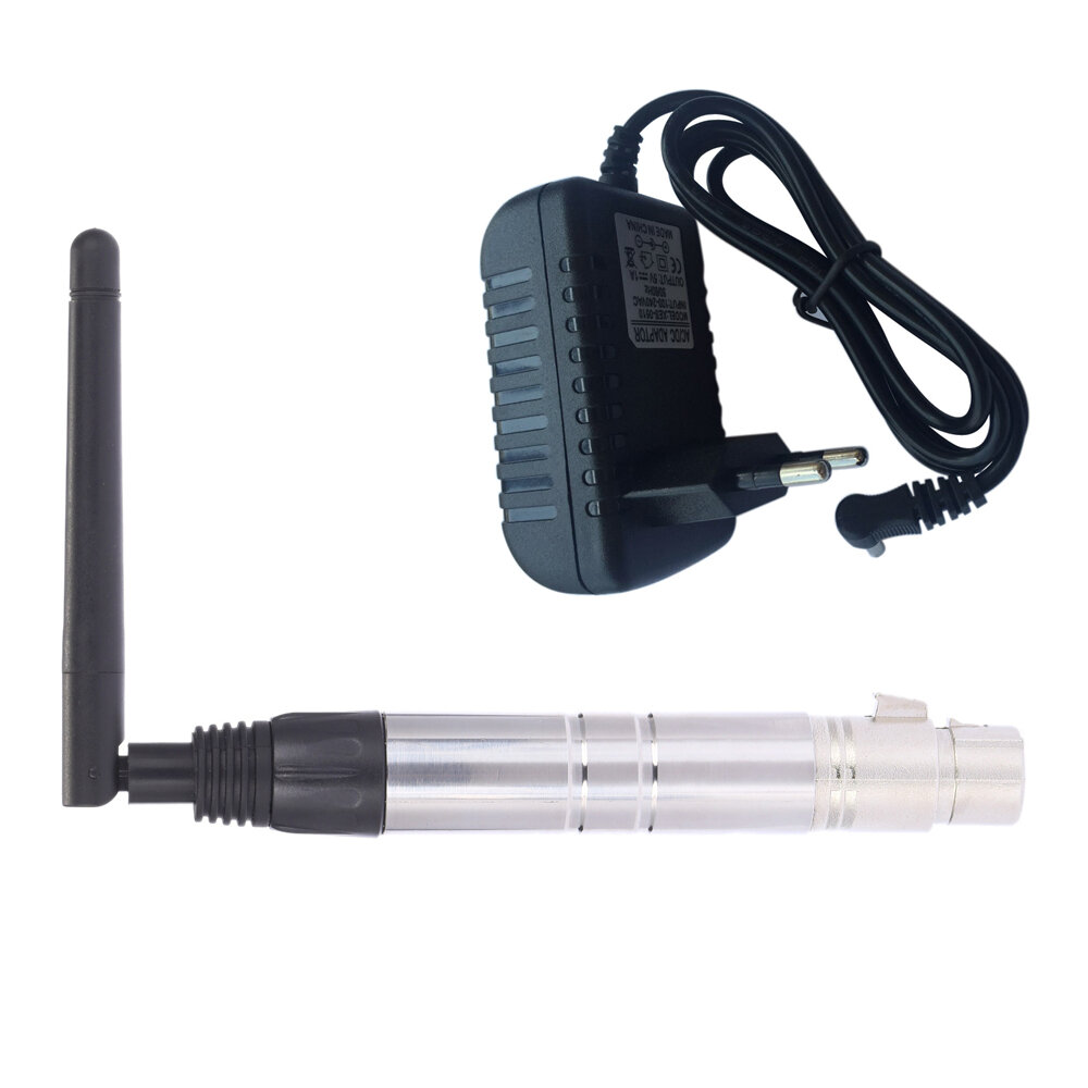 23DBM Высокая мощность 1000M сверхдальнее расстояние 2.4G ISM DMX512 беспроводной женский XLR приемник контроллер освещения с антенной для светодиодной сценической лампы PAR эффекта