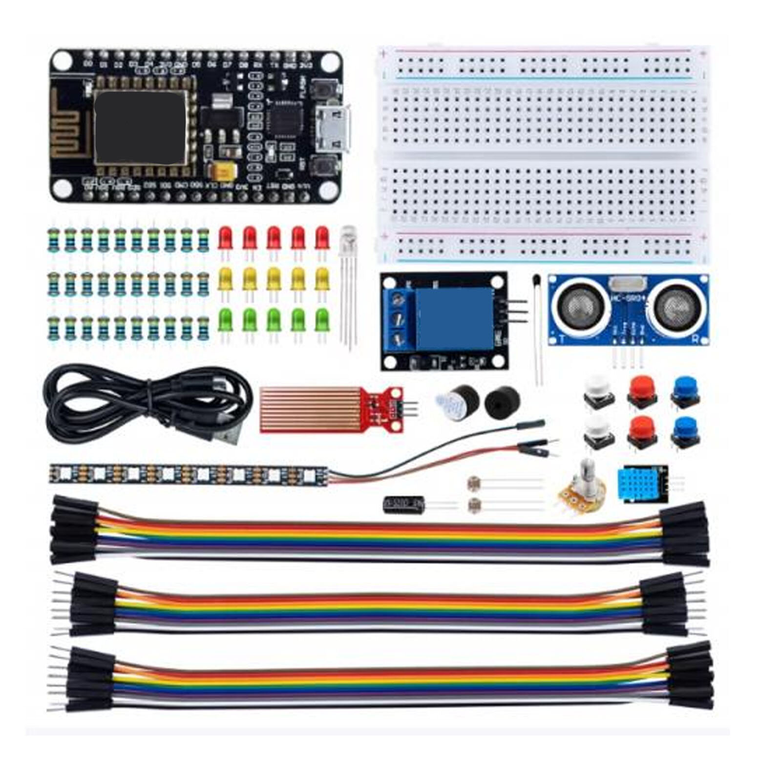 Стартовый комплект ESP8266 IOT Плата разработки Резисторы Светодиоды Диоды WiFi Интернет вещей Обучающий комплект для самостоятельного изготовления