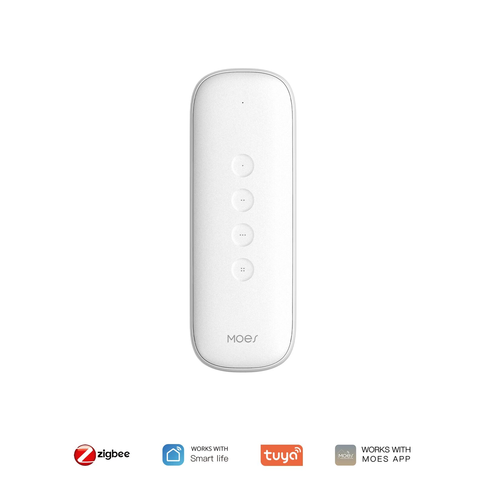 MOES ZigBee Умный переключатель 4 кнопки, белый
