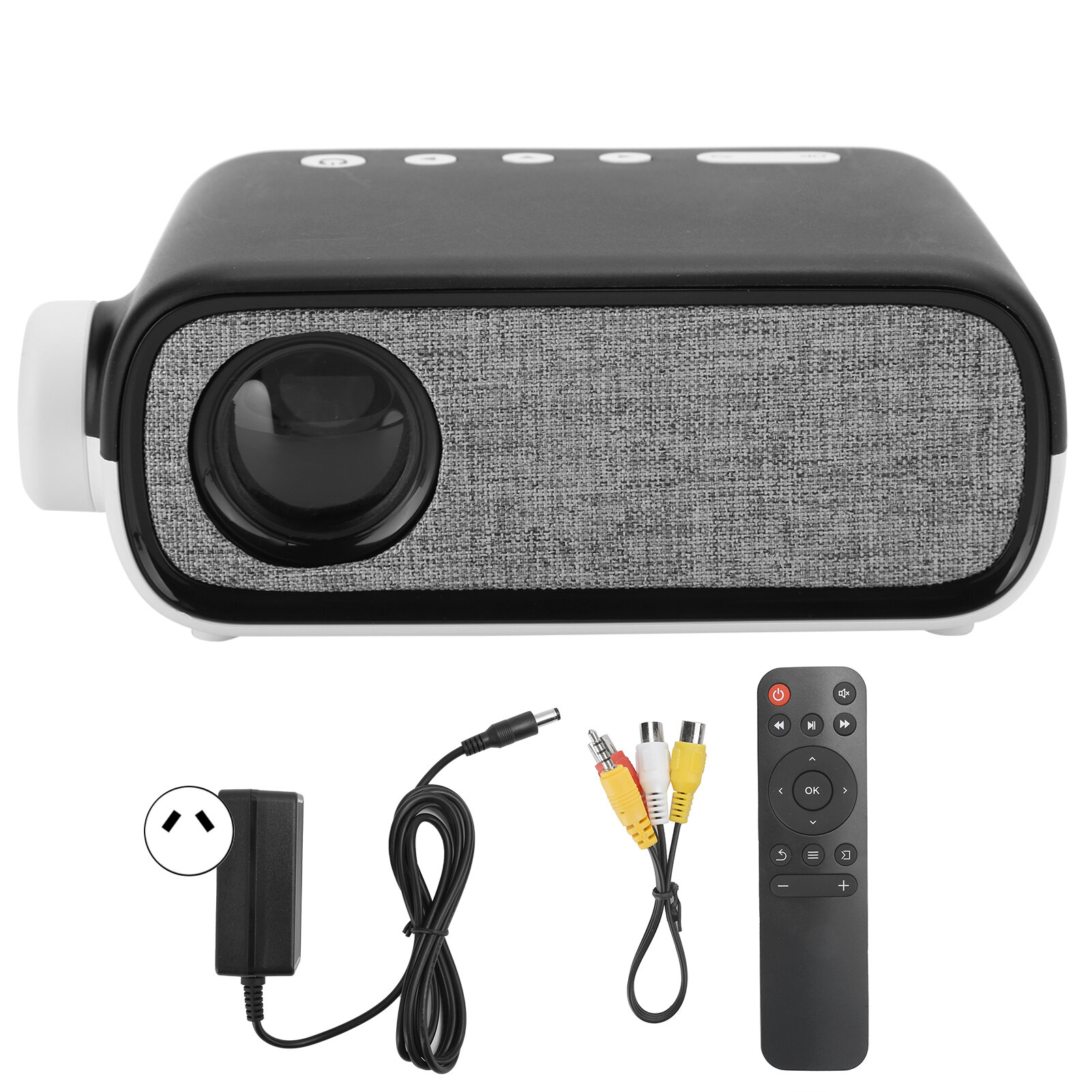 Мини-проектор для дома, портативный, компактный, смарт-дисплей, LCD-экран, разрешение 480 x 272, модель YG280, питание 110–240 В, вилка AU.