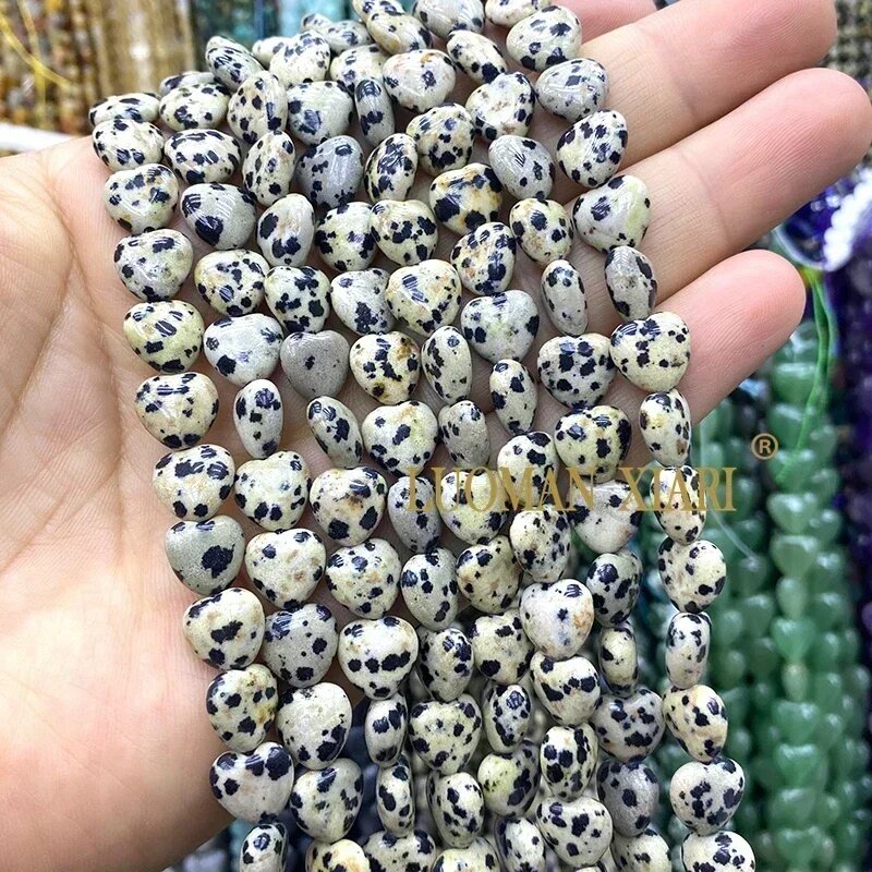 Бусины из яшмы LUOMAN XIARI сердце 10 мм