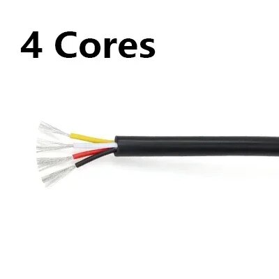 Многожильный провод UL2464, черный/белый, 1 м, 2-10 ядер 26AWG, 4 Cores, White-1 Meter