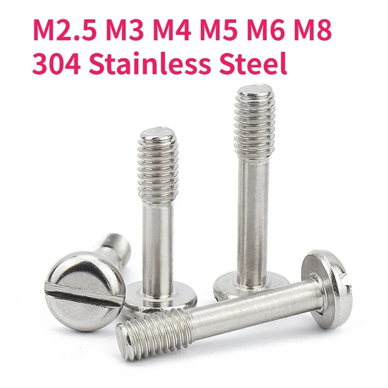 Стопорные винты с прорезями и круглой головкой из нержавеющей стали 304 М2.5 М3 М4 М5 М6 М8 M2.5 -20pcs, 12mm