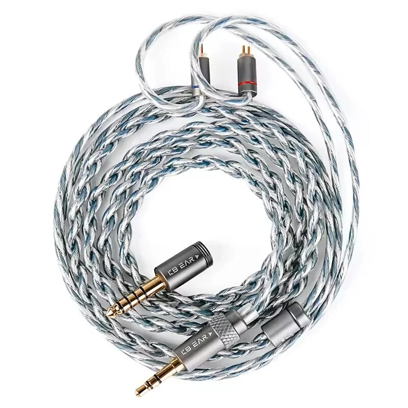 KBEAR P34 кабель для наушников silver-blue