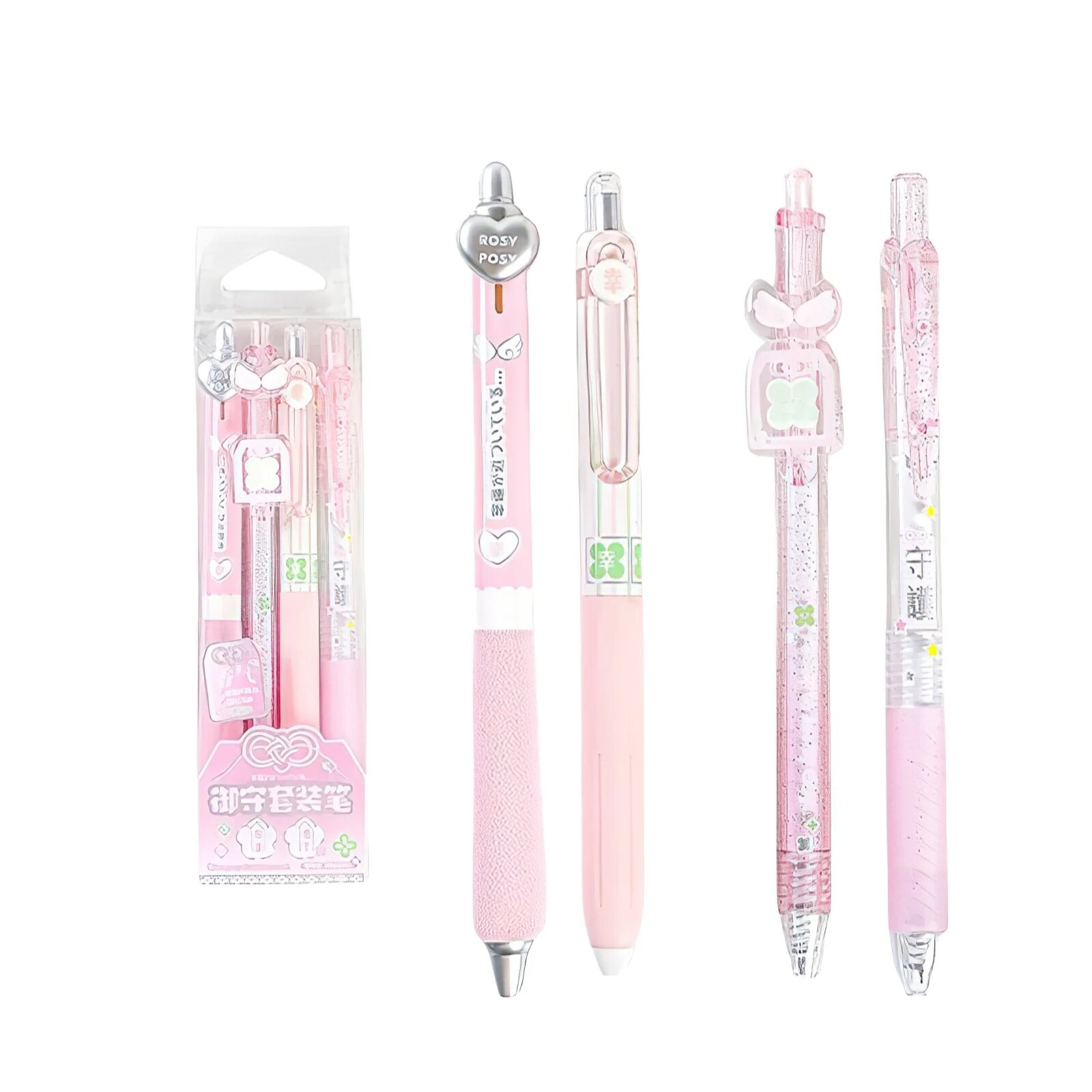 Розовый набор гелевых ручек VALIOSOPA Sweety 4шт