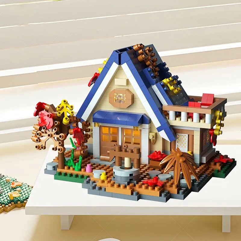 Модель деревянного дома мечты, строительные блоки, совместимые, 6 лет + детские игрушки