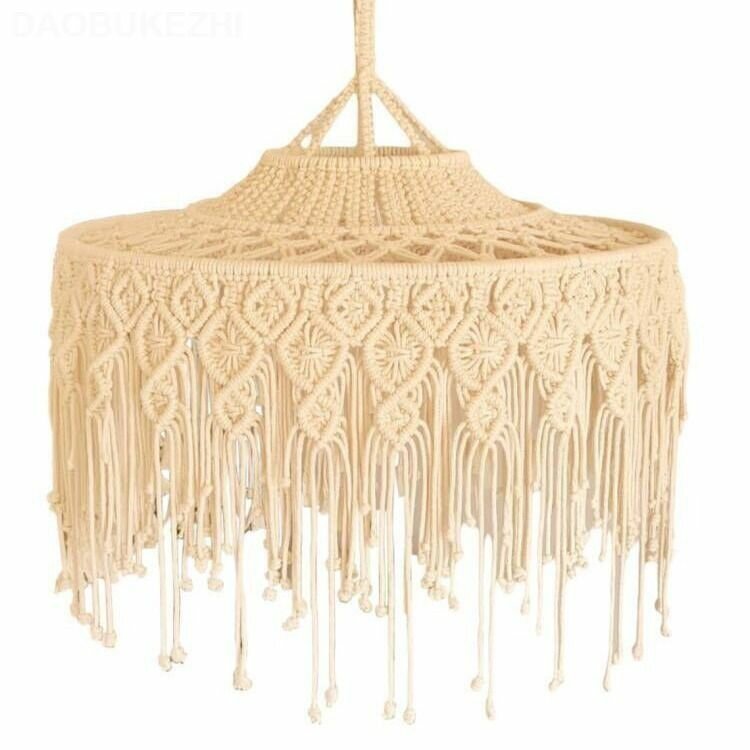 Абажур макраме хлопковый 50*60 см бохо стиль