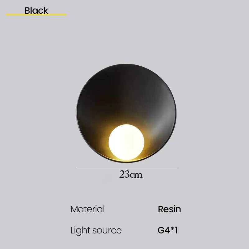 Винтажные настенные светильники Chi Light Supplier в виде морской раковины, With LED bulb, Black lamp, Черный