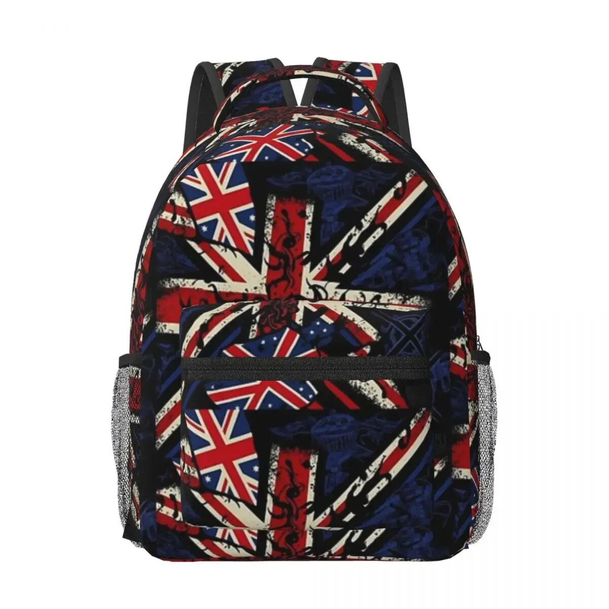 Британский флаг Юнион Джек женские рюкзаки для мальчиков и девочек сумка для книг повседневные студенческие школьные сумки портативный дорожный рюкзак сумка на плечо, One Size, Темно-синий, Унисекс