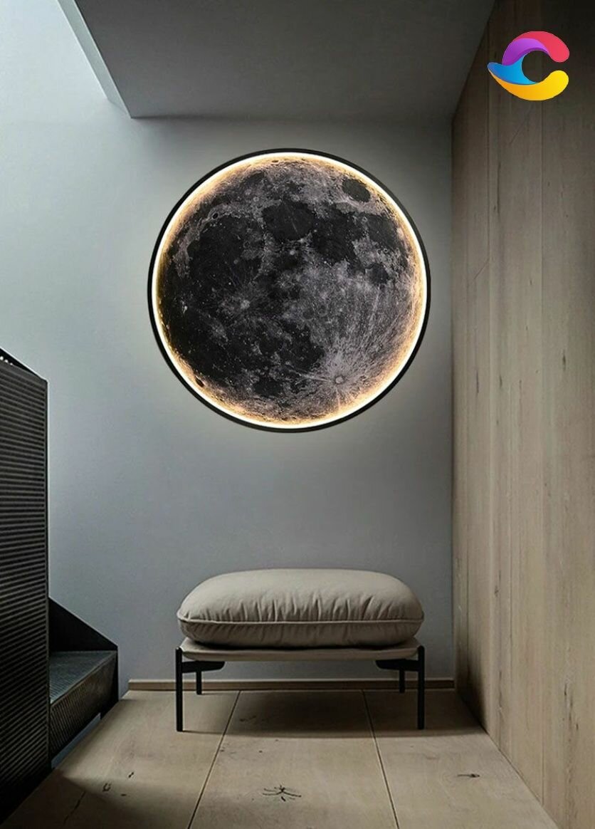 Настенный светильник 3D moon, светодиодный, диаметр 30/40/60 см, подходит для декоративного освещения спален и гостиных
