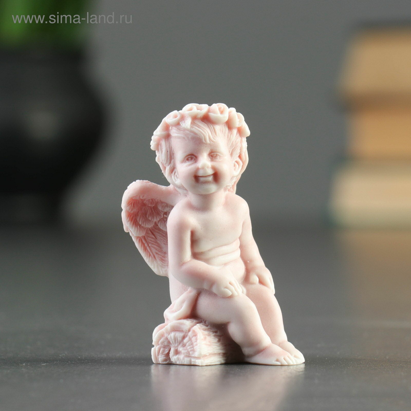 Фигурка "Ангелочки на бревнышке", 2 вида, 6 см, тематика праздника: 14 февраля