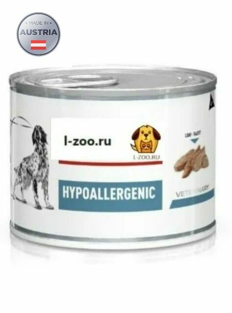 HYPOALLERGENIC CANIN (200гр). Корм консервированный полнорационный диетический для взрослых собак 200гр х12шт