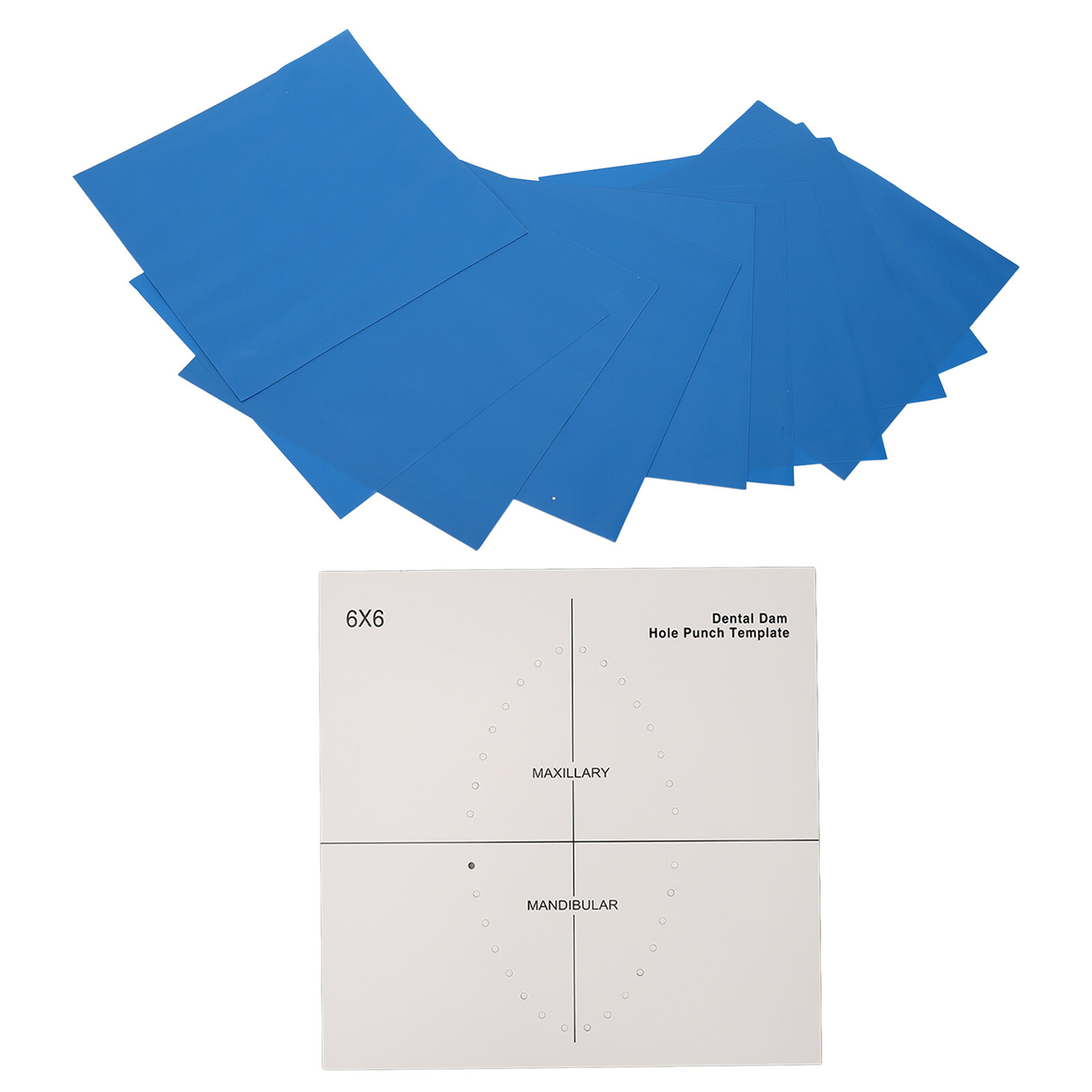 36 листов резинки для стоматологии без порошка, без запаха, гигиенический изолирующий барьер Smart Dam, синий, 152x152мм