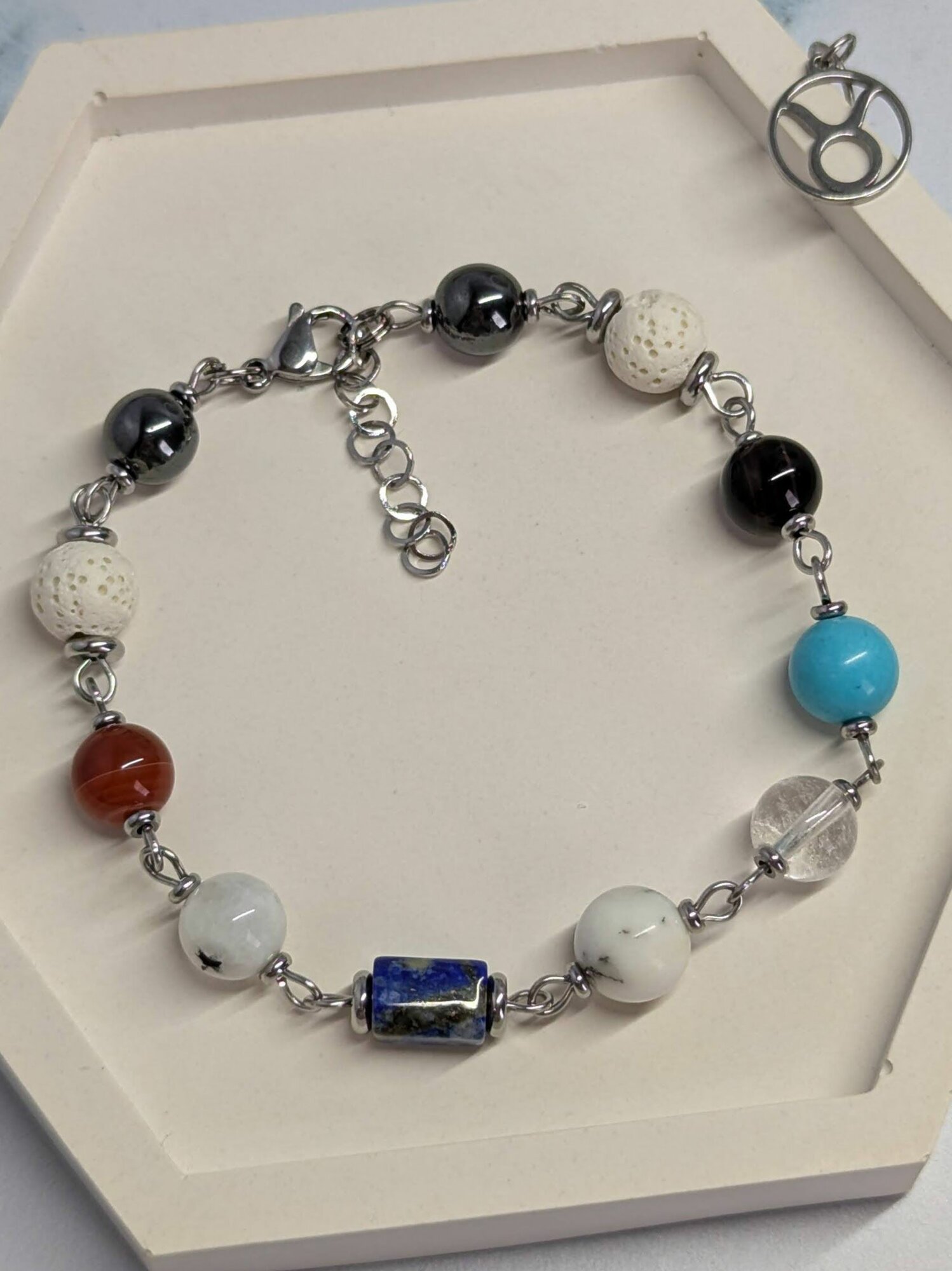 Браслет, опал, бирюза