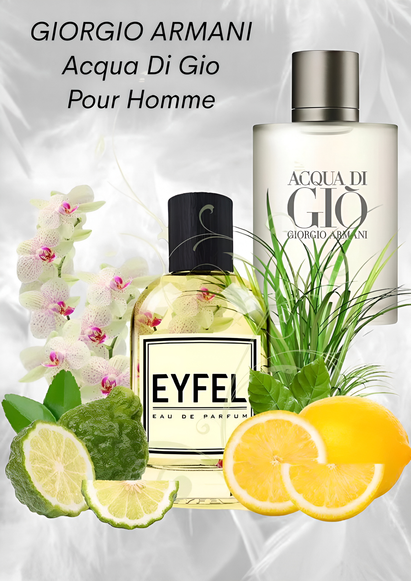 Духи мужские EYFEL M1 Acqua Di Gio, фужерные водяные, лучший парфюм 50мл