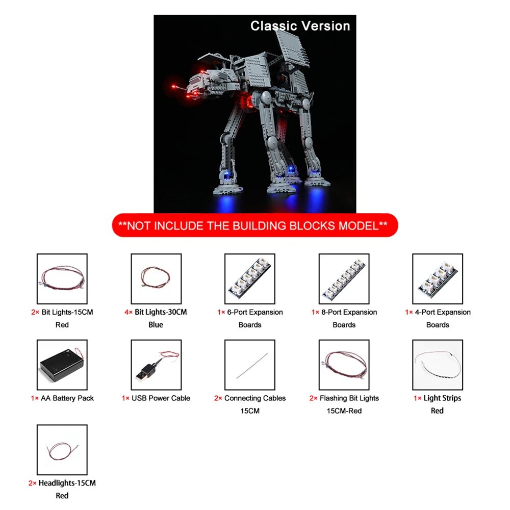 Набор светодиодного освещения Vonado для LEGO 75288