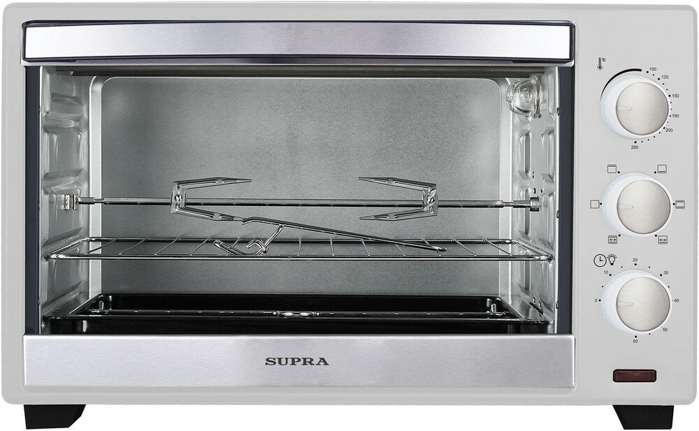 Мини-печь SUPRA MTS-3505, серебристая, 35 л, механическое управление, таймер — фото 1