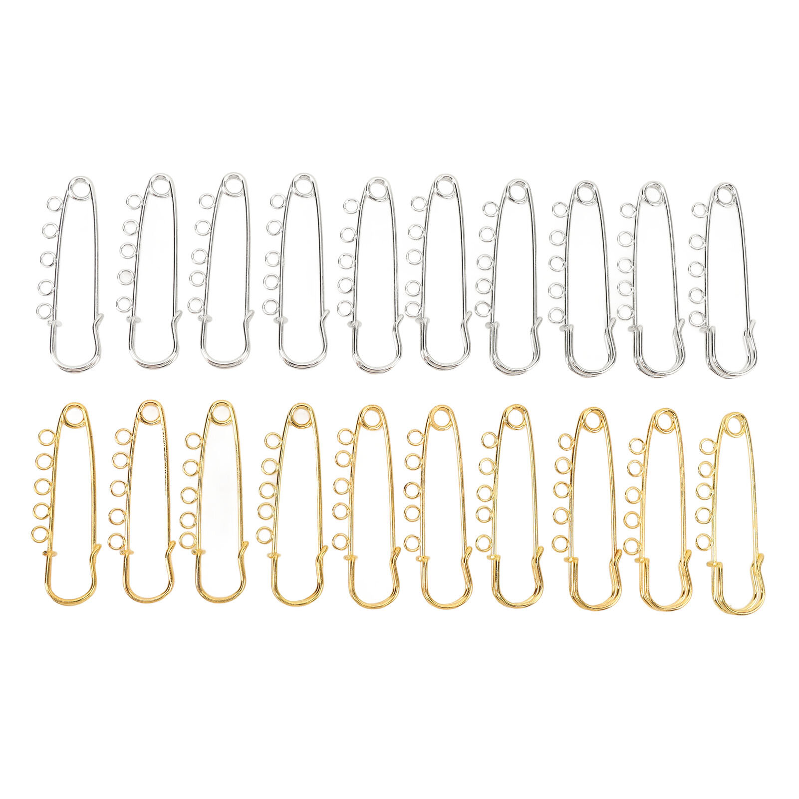 20 шт. брошь английские булавки металлические прочные английские булавки с 5 отверстиями для изготовления ювелирных изделий одежды одеял шитья золото серебро