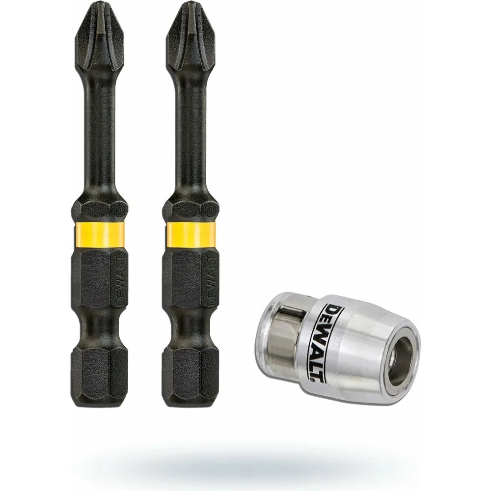 DEWALT Биты Филипс 2 57 мм 2шт + Удл DT70536T