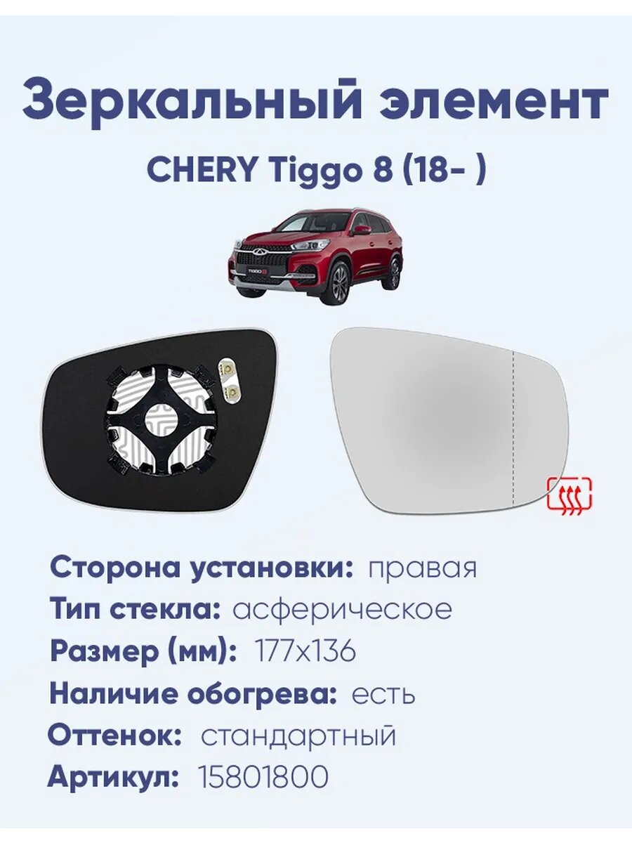 Зеркало CHERY Tiggo 8 (18- ) 15801800
