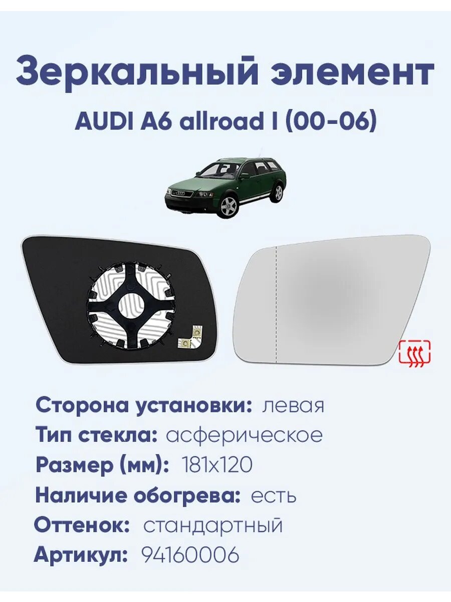 Зеркало AUDI A6 allroad I (00-06) 94160006