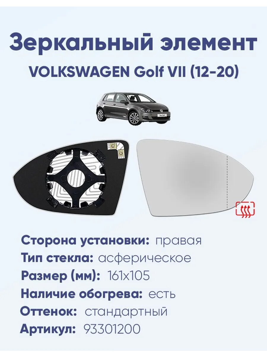 Зеркало VOLKSWAGEN Golf VII (12-20) 93301200