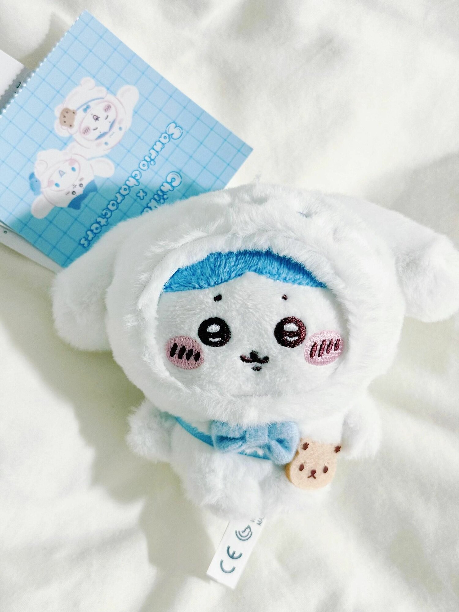 Чиикава - кобрендинг Sanrio, Брелок-подвеска плюшевая кукла-игрушка, 1 шт, Hachiware