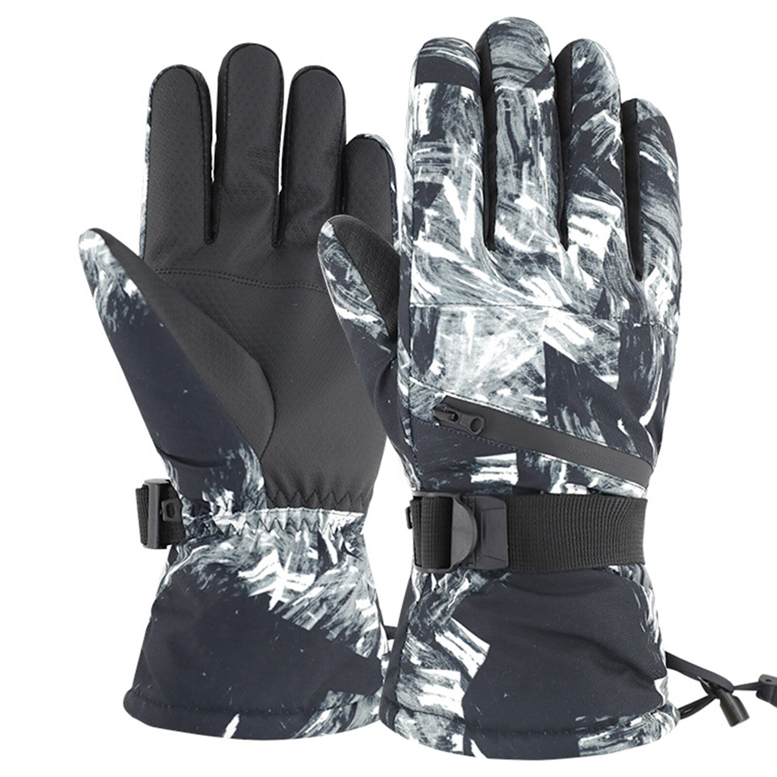 Перчатки для лыж Snow Ski Waterproof Windproof Winter Thermal Outdoor Warm Mittens Warm Touch Screen Full-Finger Cold Weather Hand Warmers для лыжных занятий вождения бега велосипедного спорта Материал Полиэстер+Хлопок+Силикон Цвет Красный/Черный/Белый