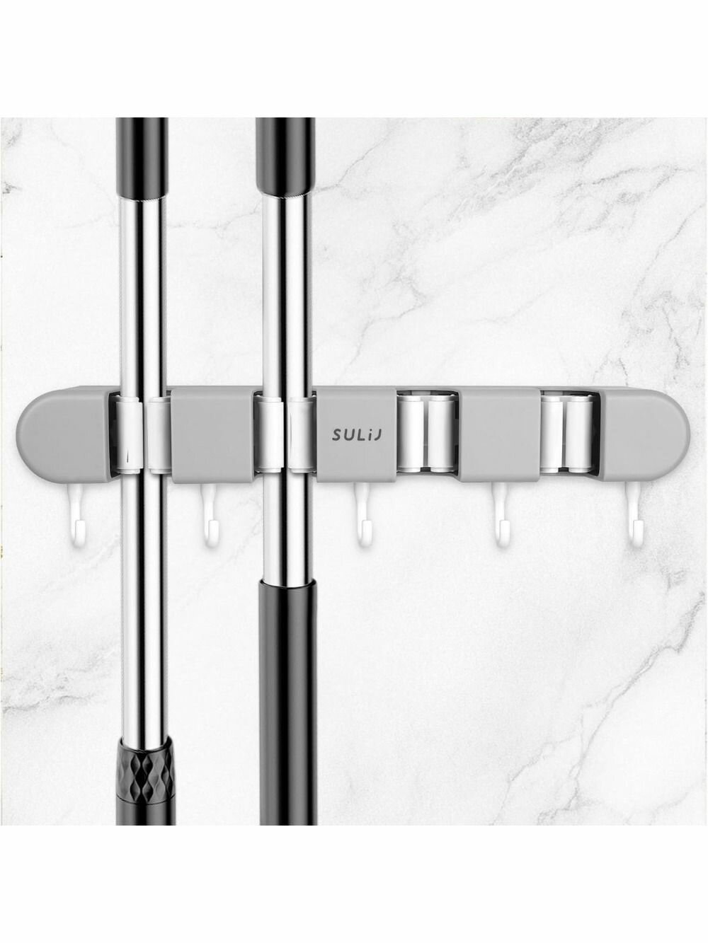 Самоклеящийся стеллаж для хранения швабр, многофункциональный настенный стеллаж для инструментов без перфорации, подходящий для нескольких сцен