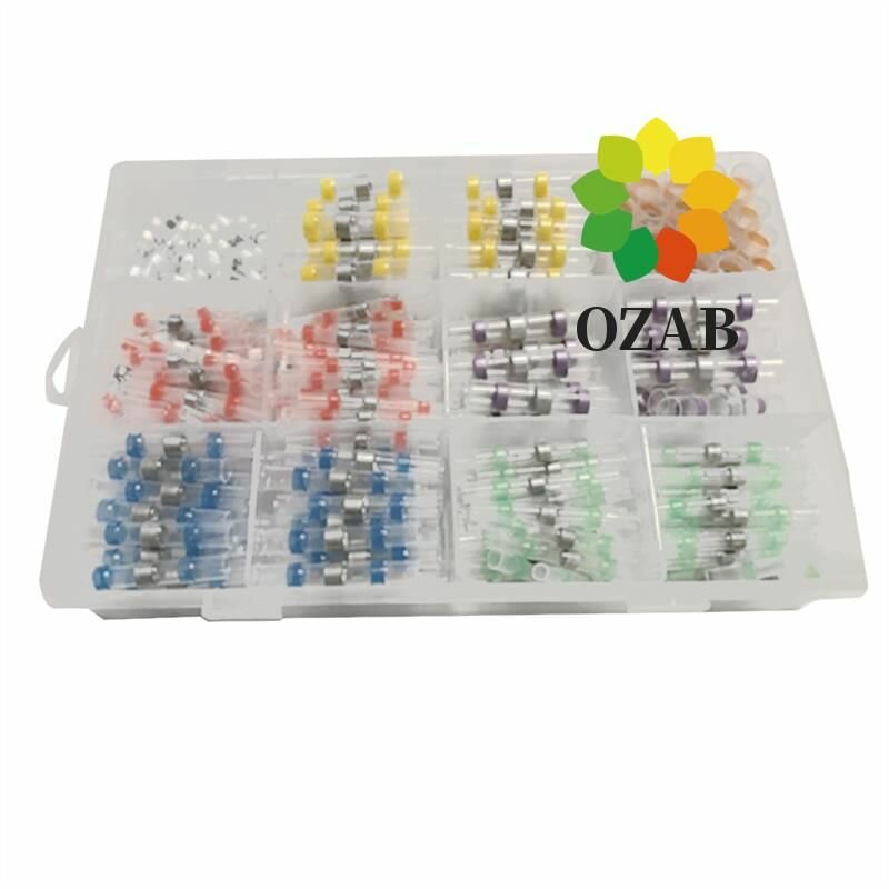 Соединители пайки, 400 шт, комплект электрических разъемов совместим с термоусадочной пайки встык (калибр 26-6)