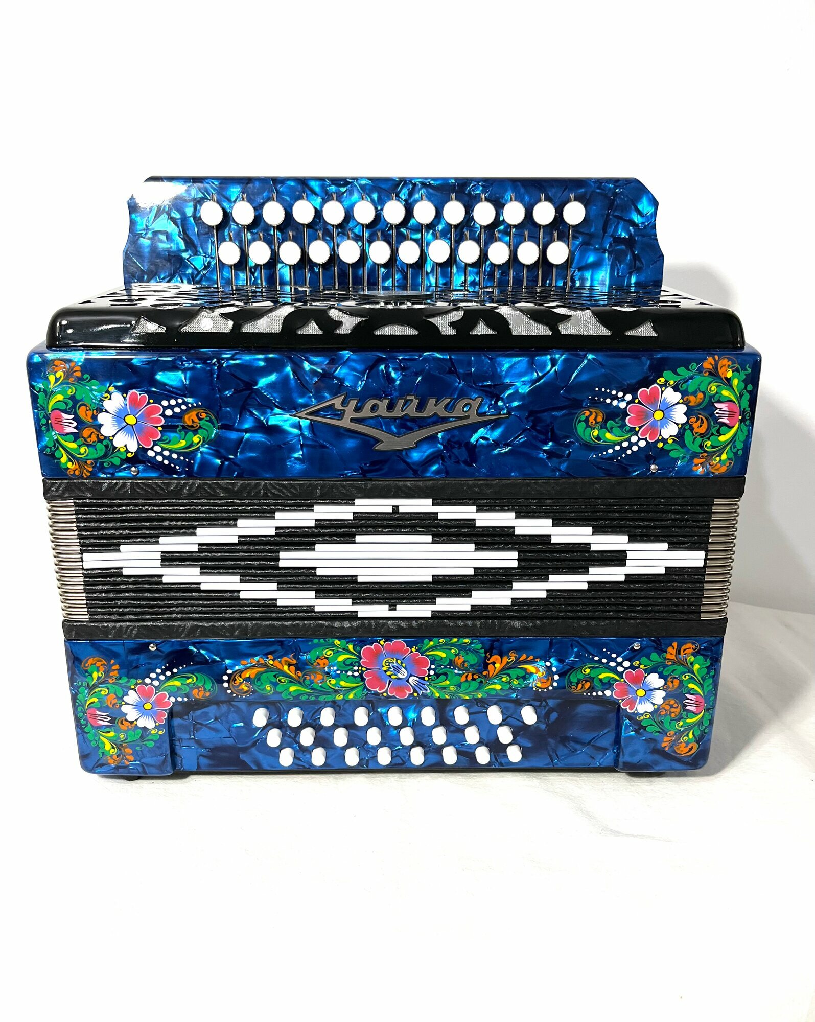 Гармонь "Чайка-204" S6XL-A, синяя, Шуйская гармонь