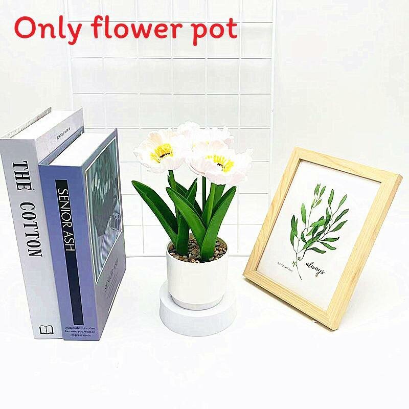 Система искусственный цветок мак мака разноцветный в горшке для дома и праздников белый