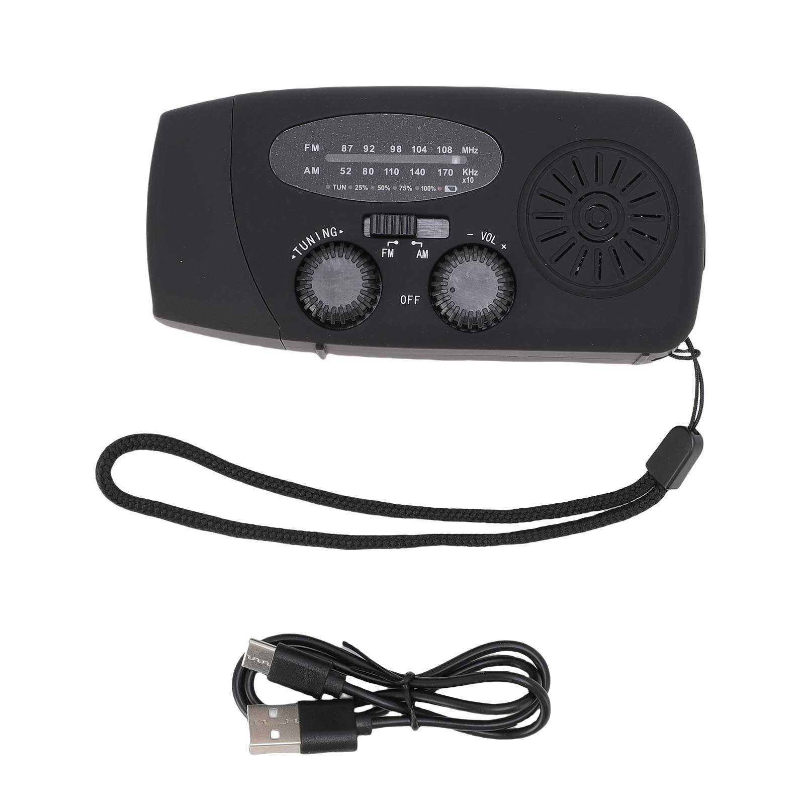 Погодные радиосолночные ручные кривошители AM FM WB Аварийные радиоприемники с 3 светодиодными фонариками 2000 мАч аккумуляторный банк смарт -телефон зарядное устройство