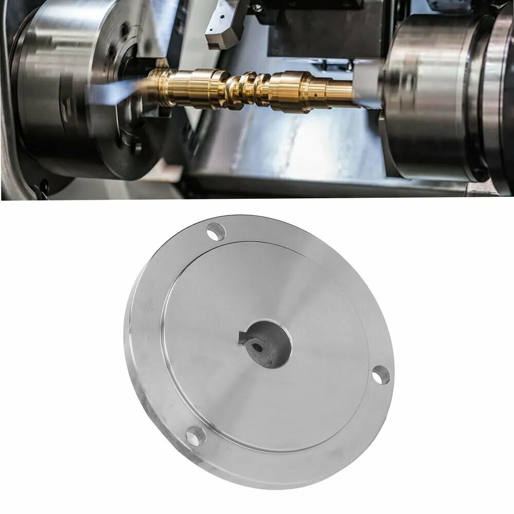 Планшайба токарного станка из стали с высоким содержанием марганца, 3 отверстия, 130 мм, принадлежность для K11 130, K12 130, K72 130, 30 мм / 1,18 дюйма