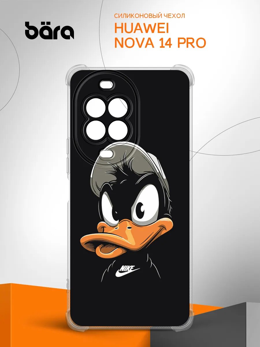 Чехол на Huawei Nova 14 Pro/ Хуавей Нова 14 Про накладка, защита камеры и углов, прозрачный с рисунком