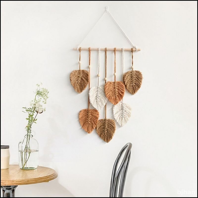 Настенный декор для комнаты в стиле бохо, тканый эстетический гобелен цвета хаки