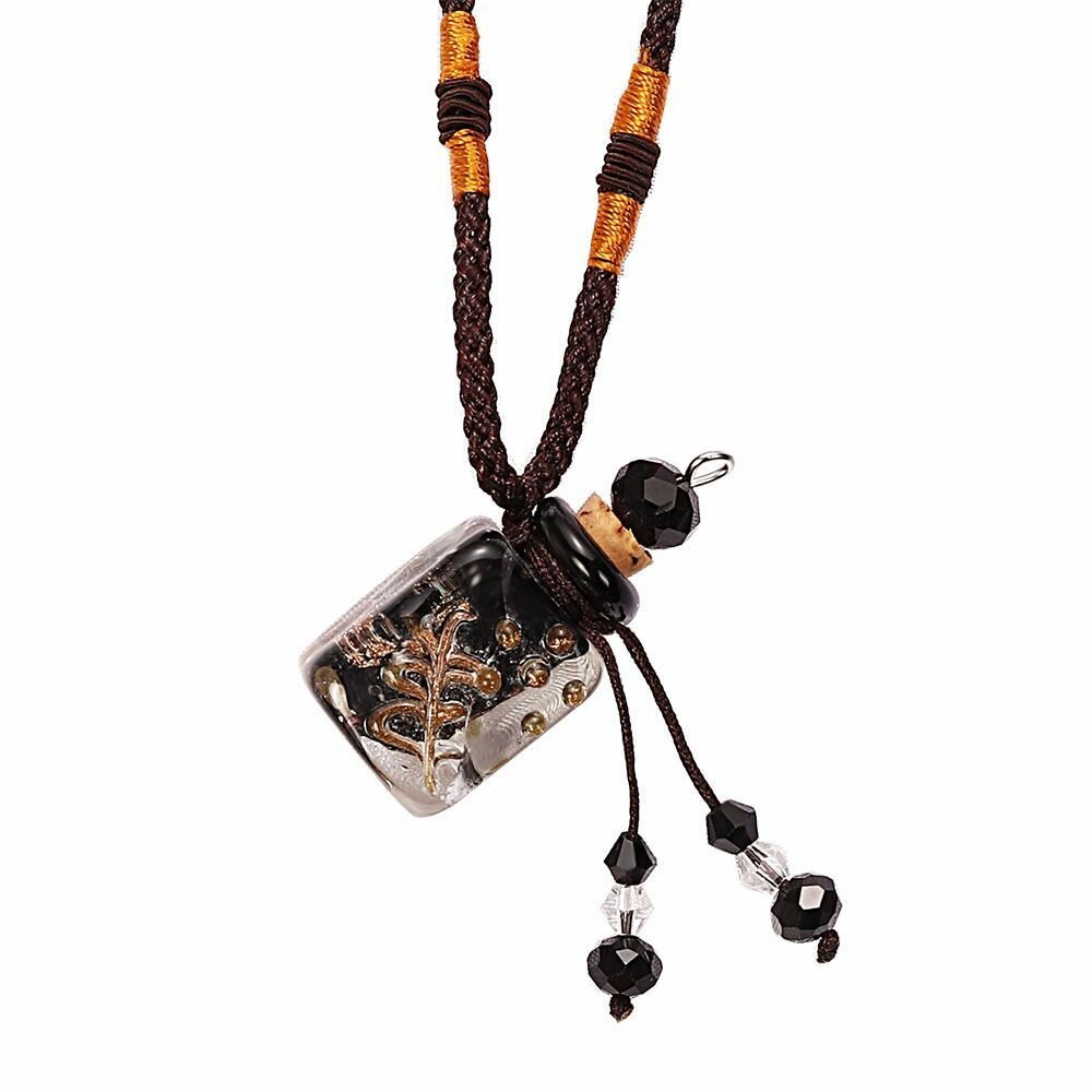 Аромакулон для эфирных масел на шею, кулон на цепочке/Бутылки с духами и эфирным маслом